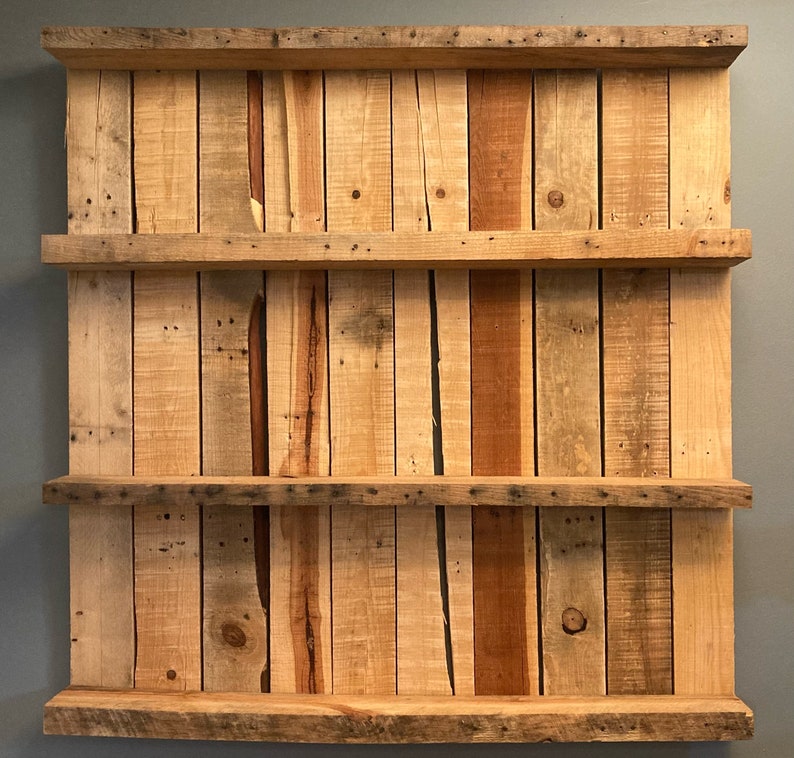 Rustic Pallet Shelf | Authentic Rustic Hand Crafted Wood Shelves ...