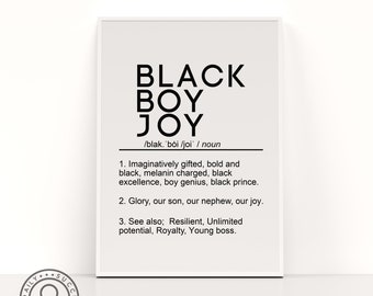 Black Boy Joy Art | Etsy