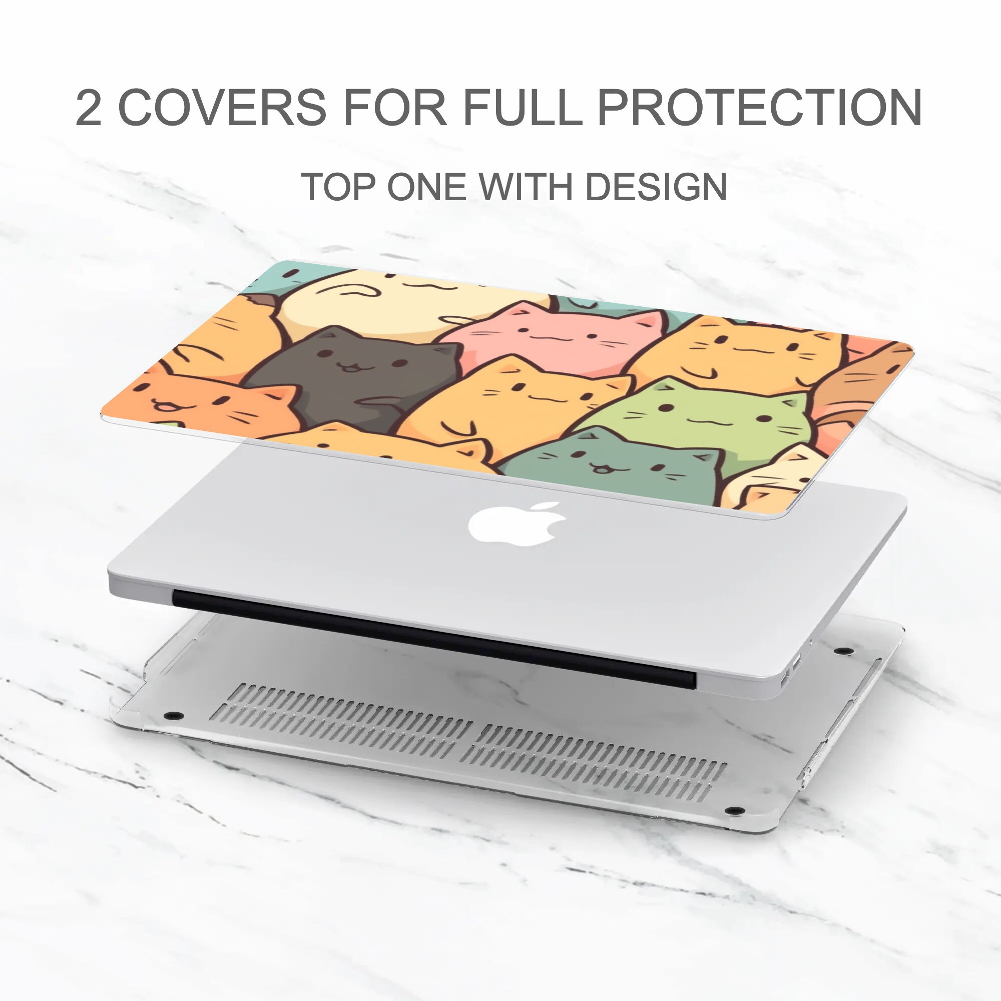 Cute Kittens MacBook Case Pets Cats Laptop Cover, Hard Shell, Cute ...