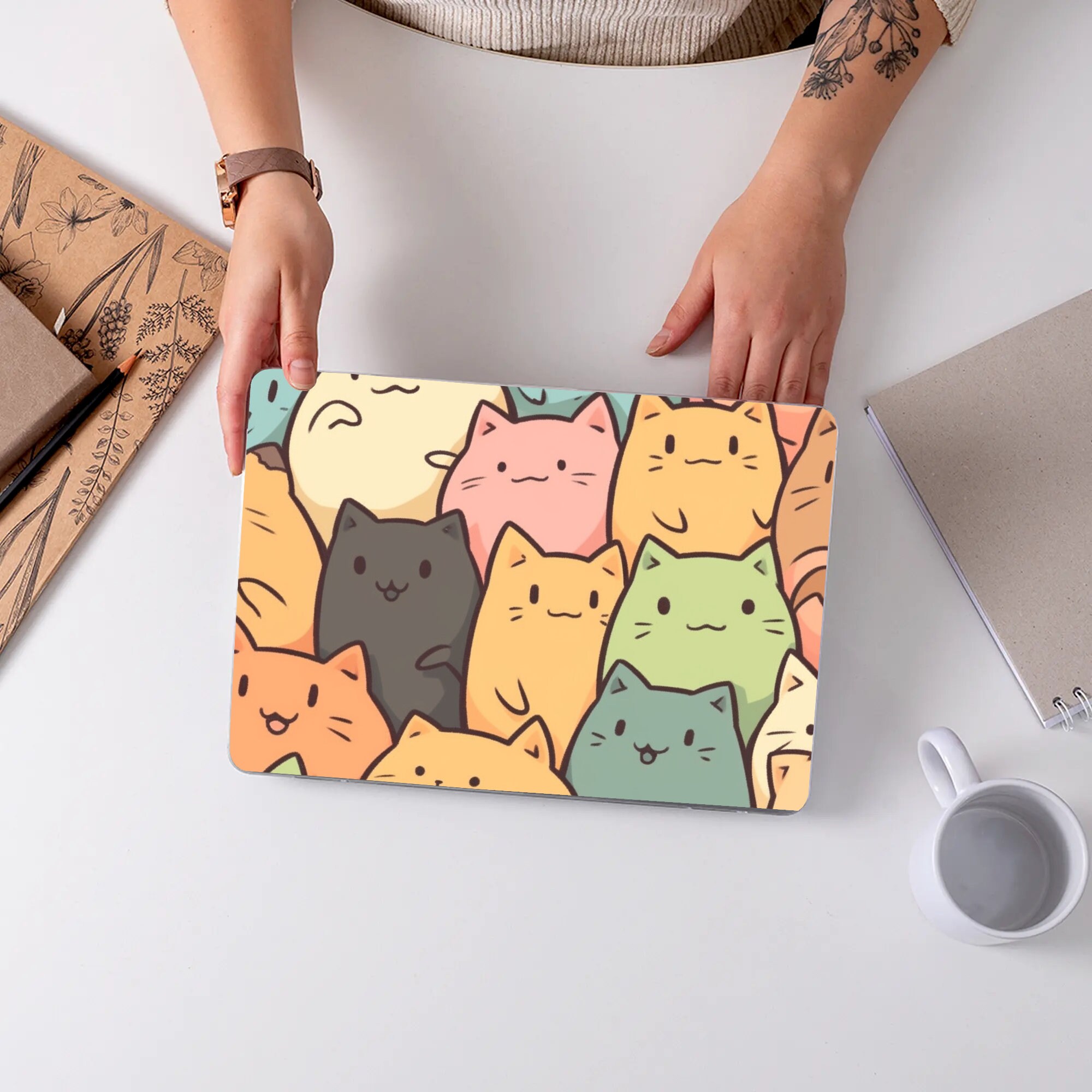 Cute Kittens MacBook Case Pets Cats Laptop Cover, Hard Shell, Cute ...