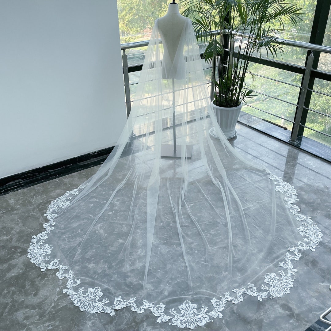 Custom Lace Cape Veil Cathedral Shoulder Cape Veil Bride Cloak - Etsy
