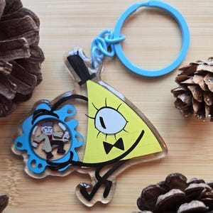 PRE-ORDER Bill Cipher and Ford 3D Keychain - Etsy