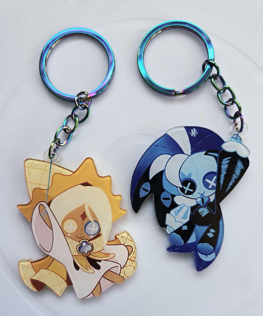 PRE-ORDER Cookie Run Keychains - Shadow Milk Cookie and Pure Vanilla ...