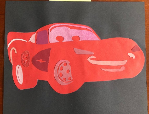Lightning McQueen paper cutting | Etsy