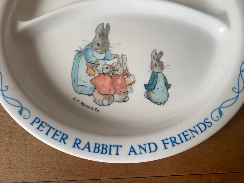 Peter Rabbit & Friends Divided Plate and Bowl Set - Etsy
