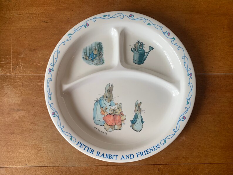Peter Rabbit & Friends Divided Plate and Bowl Set - Etsy