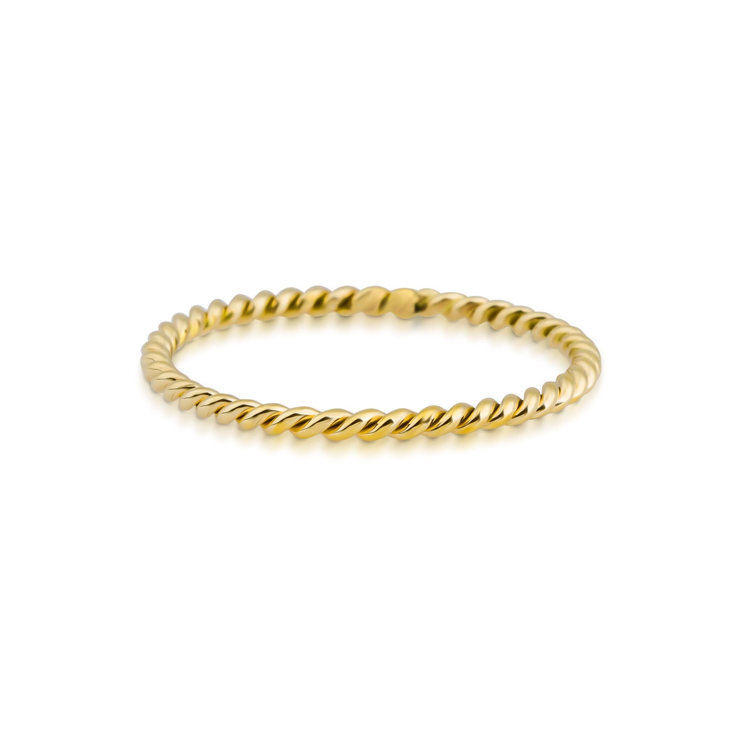 Twist Ring 14k Solid Gold Twisted Rope Wedding Band Twist - Etsy