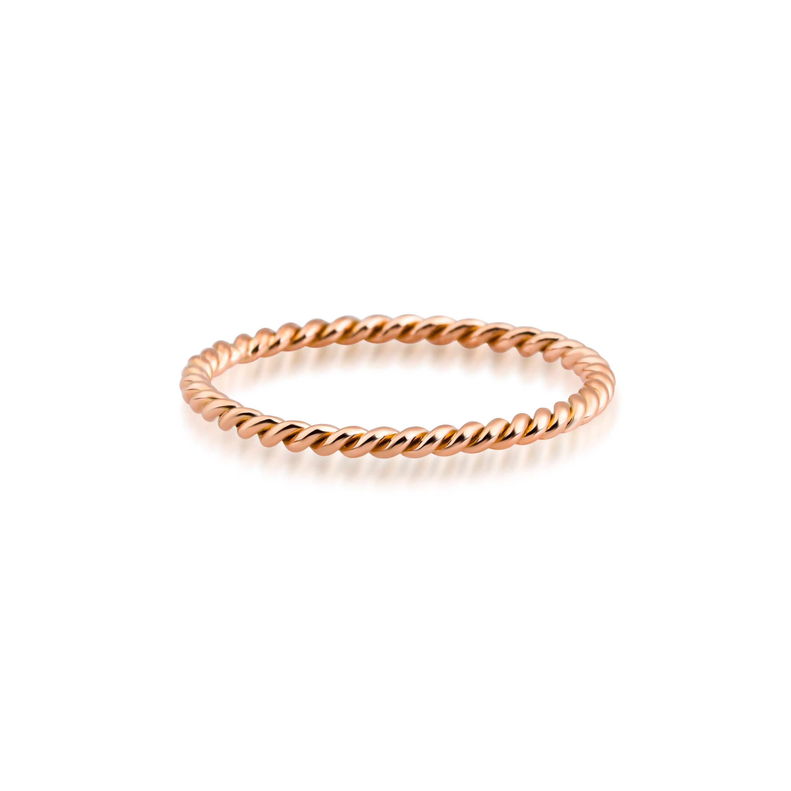 Twist Ring 14k Solid Gold Twisted Rope Wedding Band Twist - Etsy