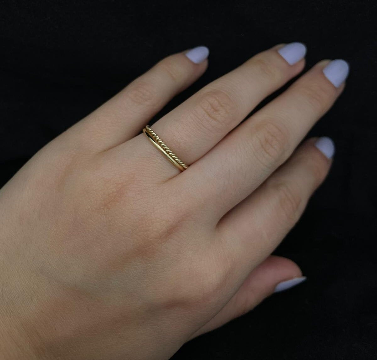 Twist Ring 14k Solid Gold Twisted Rope Wedding Band Twist - Etsy