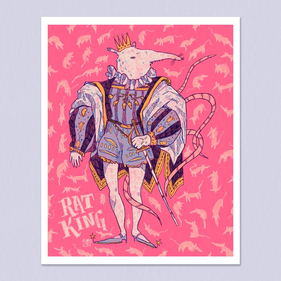 Rat King - Art Print - Etsy