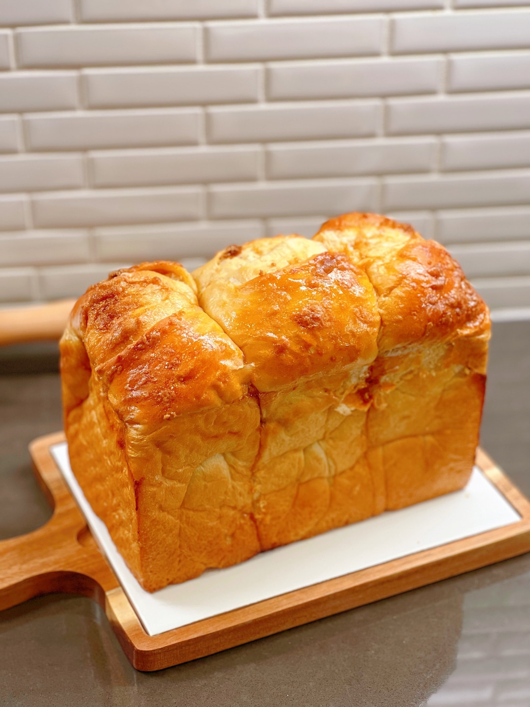 Fresh Made Japanese Okinawan Dark Brown Sugar Loaf Bread Toast Fluffy ...