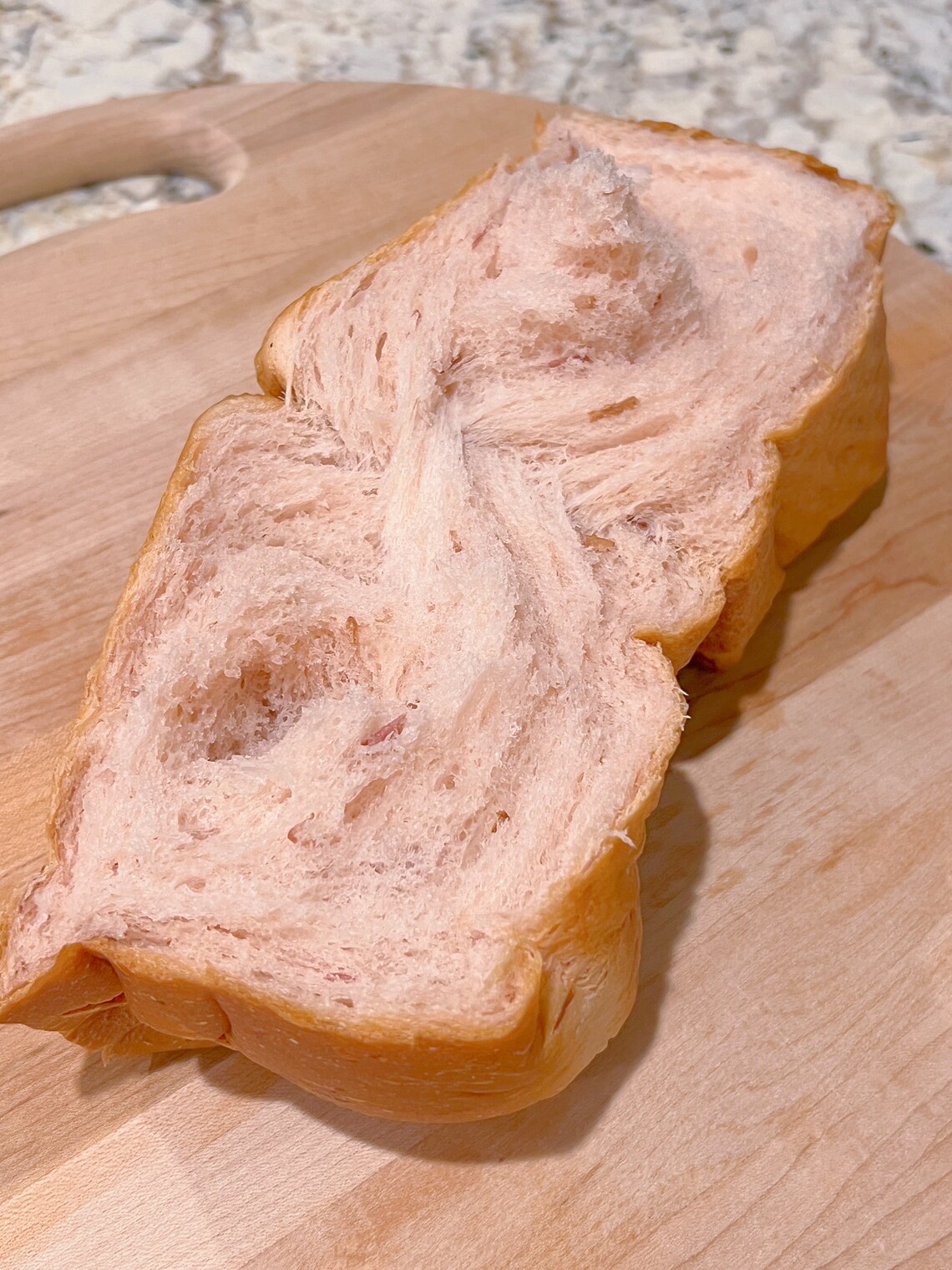 Fresh Made Pink Japanese Rose Flavor Hokkaido Milk Toast Loaf Bread ...