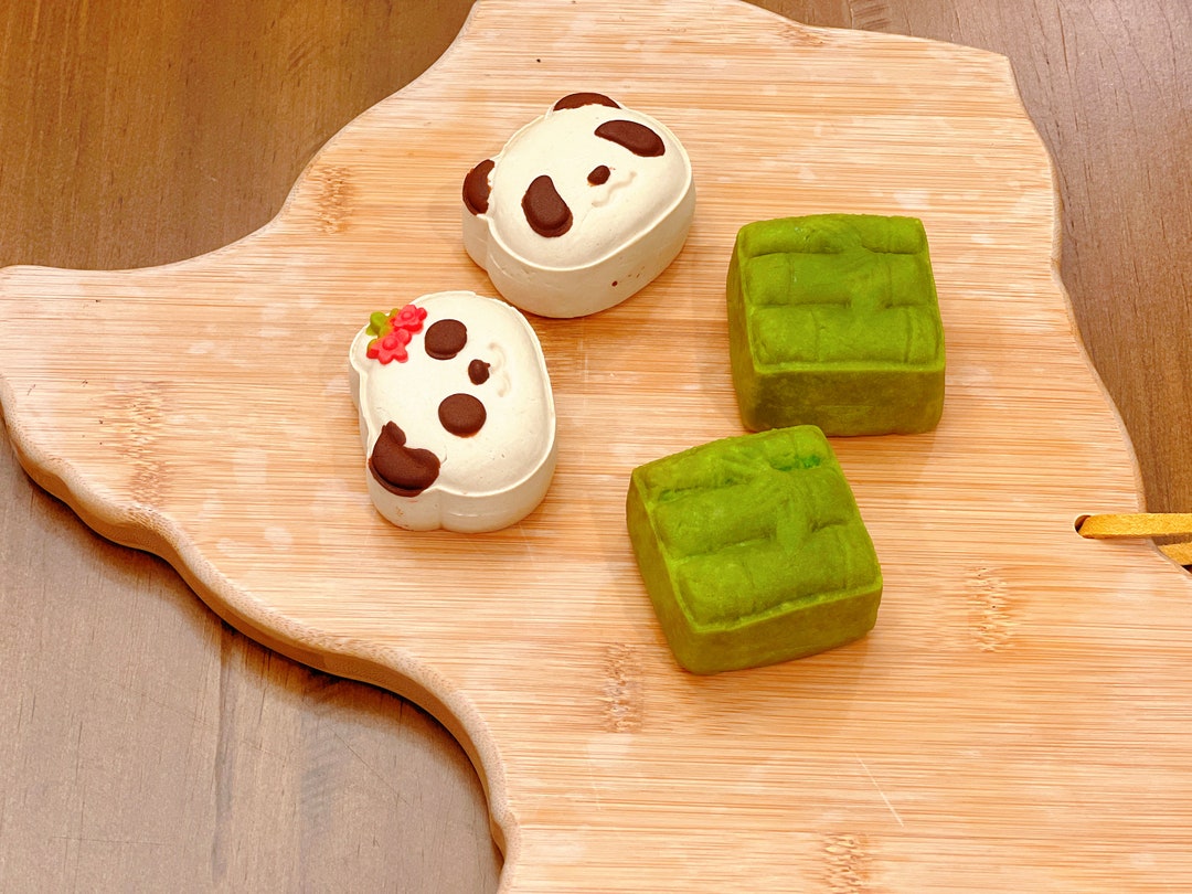 Happy GIFT SET Fresh Made Panda Bamboo Mooncake and Nougat Candy Best ...