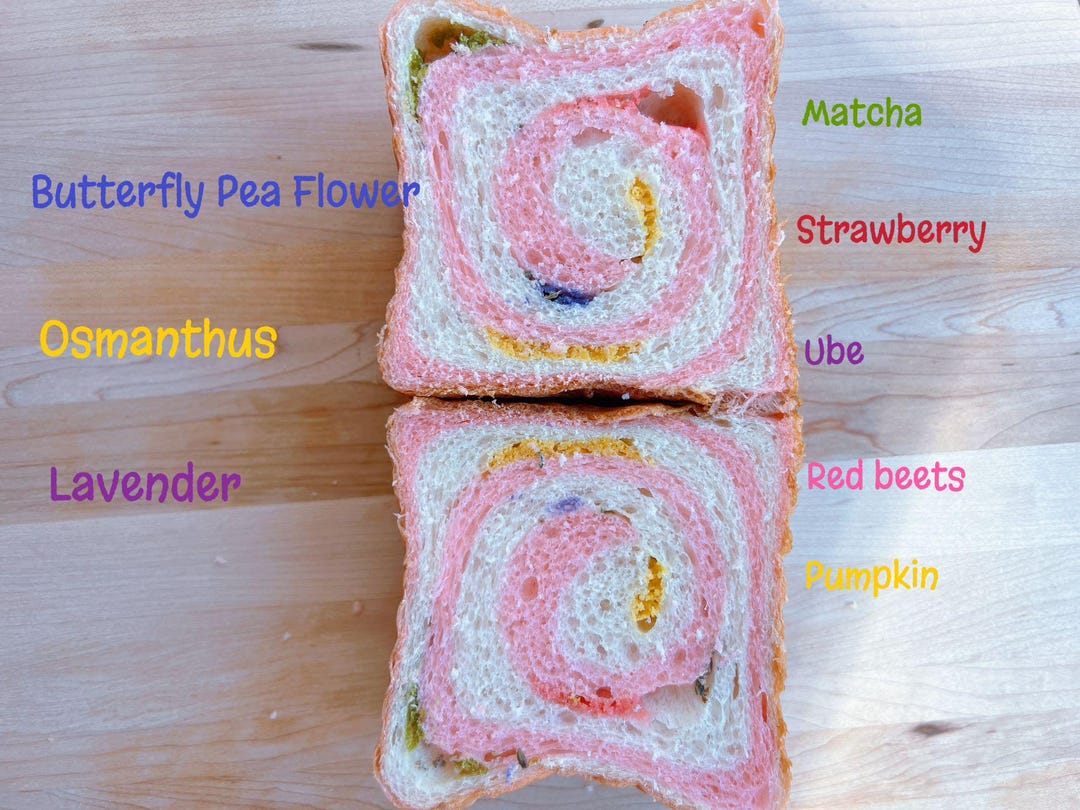 Fresh Made Milky Fluffy Soft Colorful Rainbow Lavender Flower Hokkaido ...