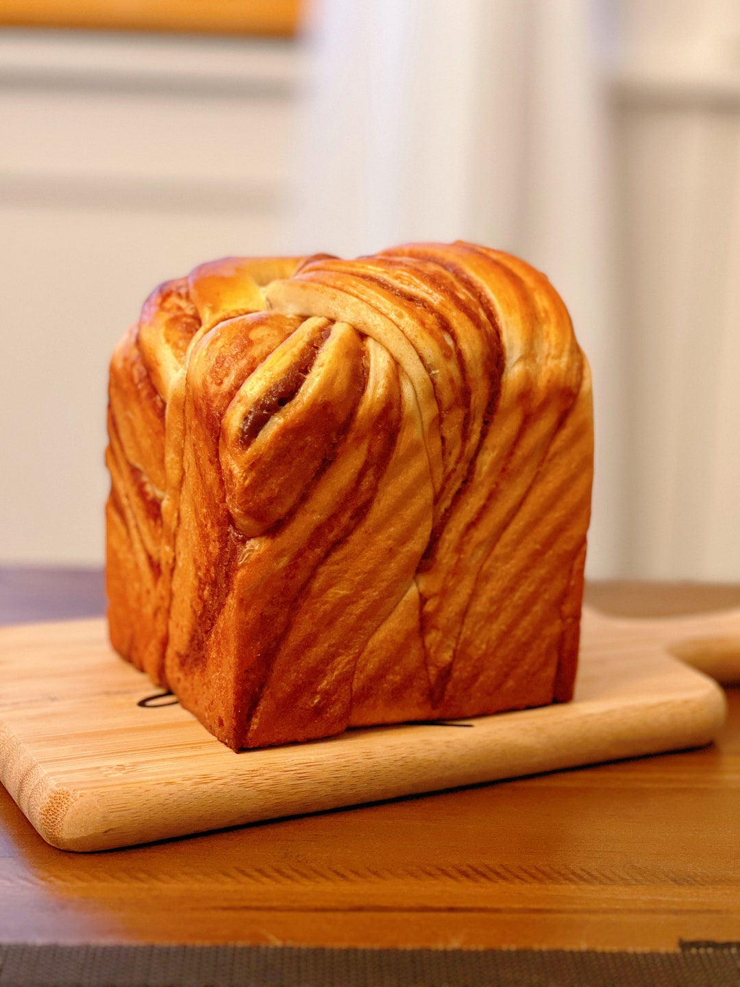 Fresh Made Maple Syrup-flavored Danish Pastry Square Loaf Bread Water ...