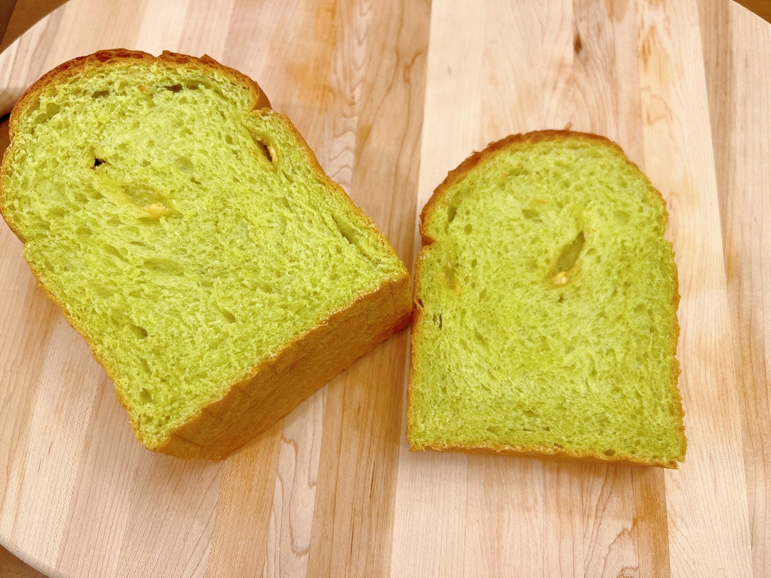 Japanese Style Fluffy Cloudy Matcha White Chocolate Loaf Bread Fresh ...