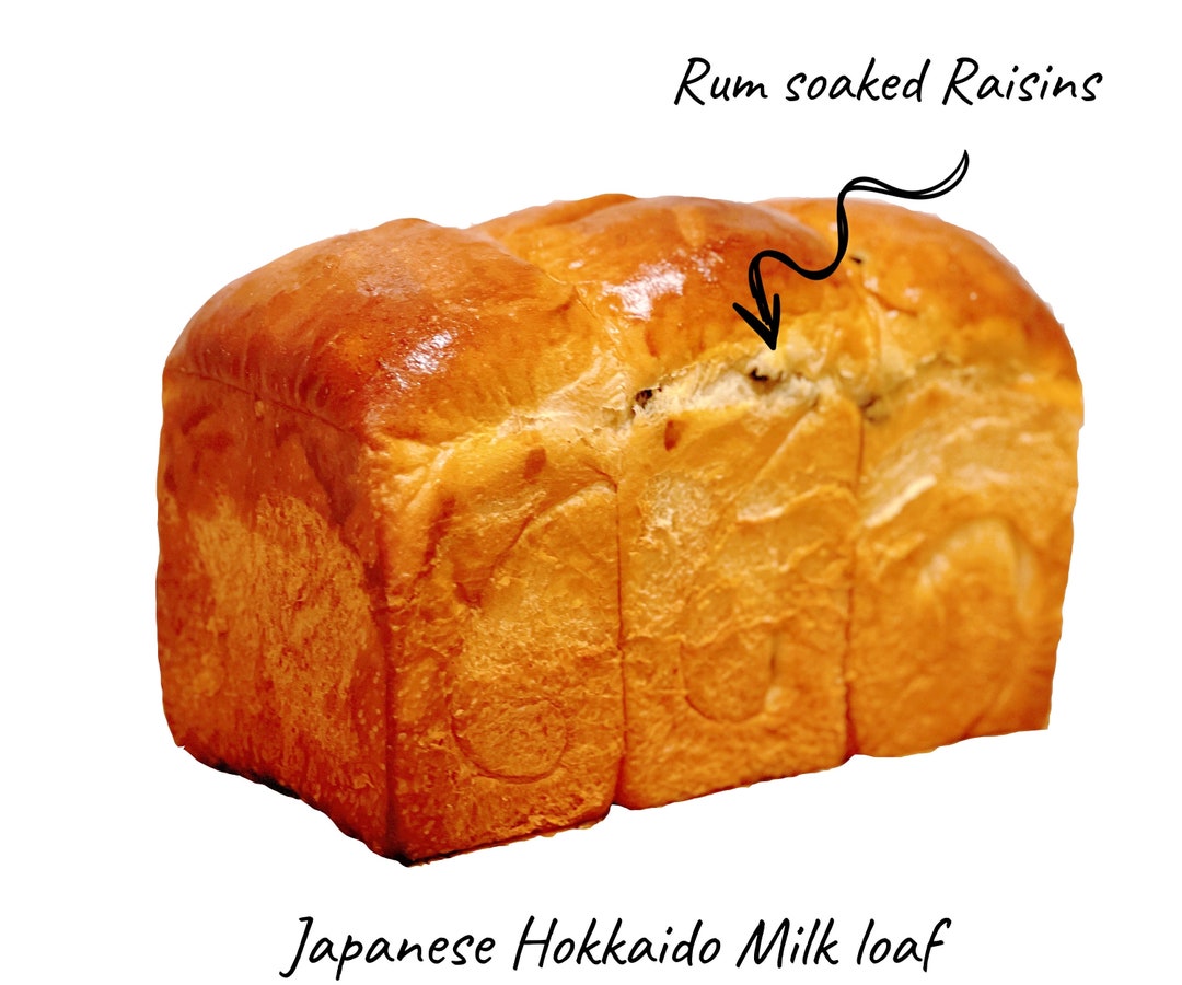 Fresh Made Rum Soaked Raisins Japanese Hokkaido Milk Toast Loaf Bread ...