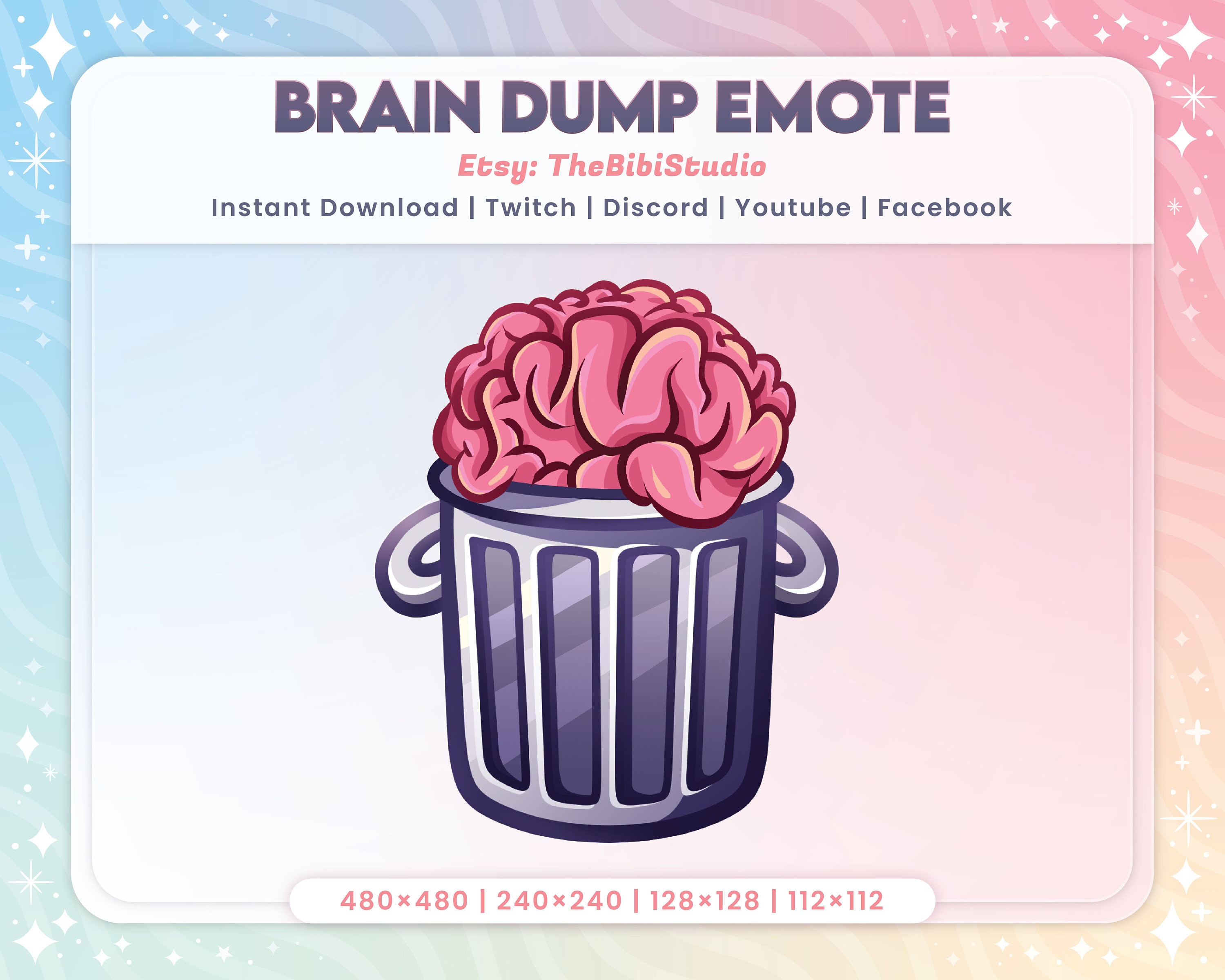Brain Dump Emote | Twitch Emote | Discord Emote | Youtube Emote ...