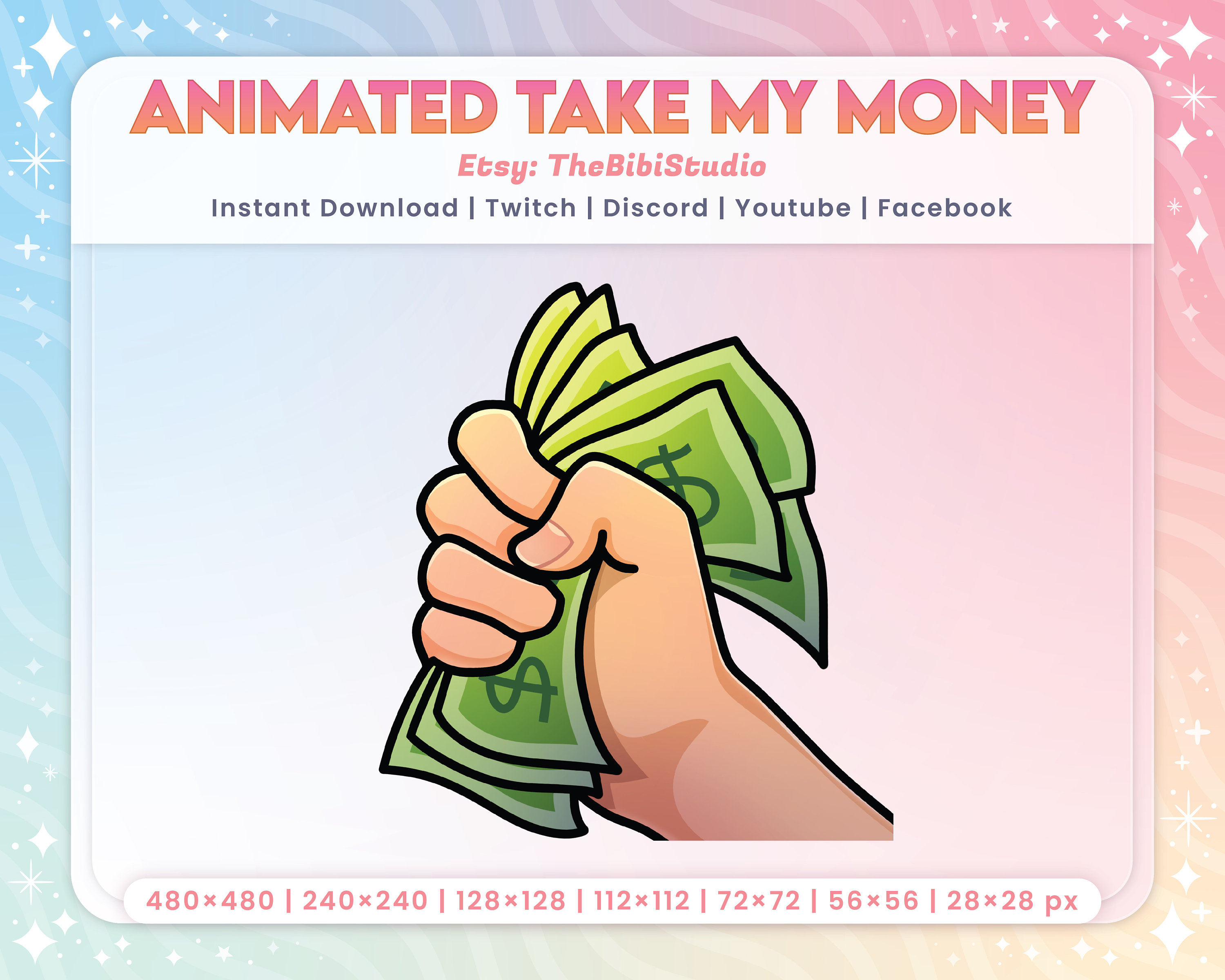 Animated Just Take My Money Emote | Twitch Emote | Discord Emote ...