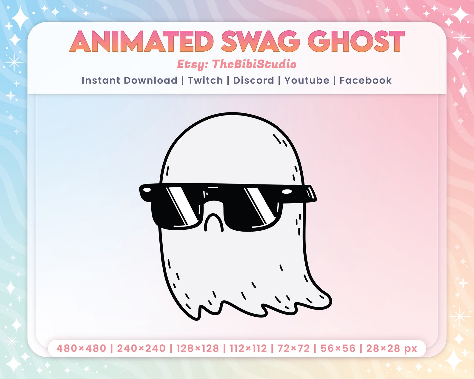 Animated Swag Ghost Emote | Twitch Emote | Discord Emote | Youtube ...