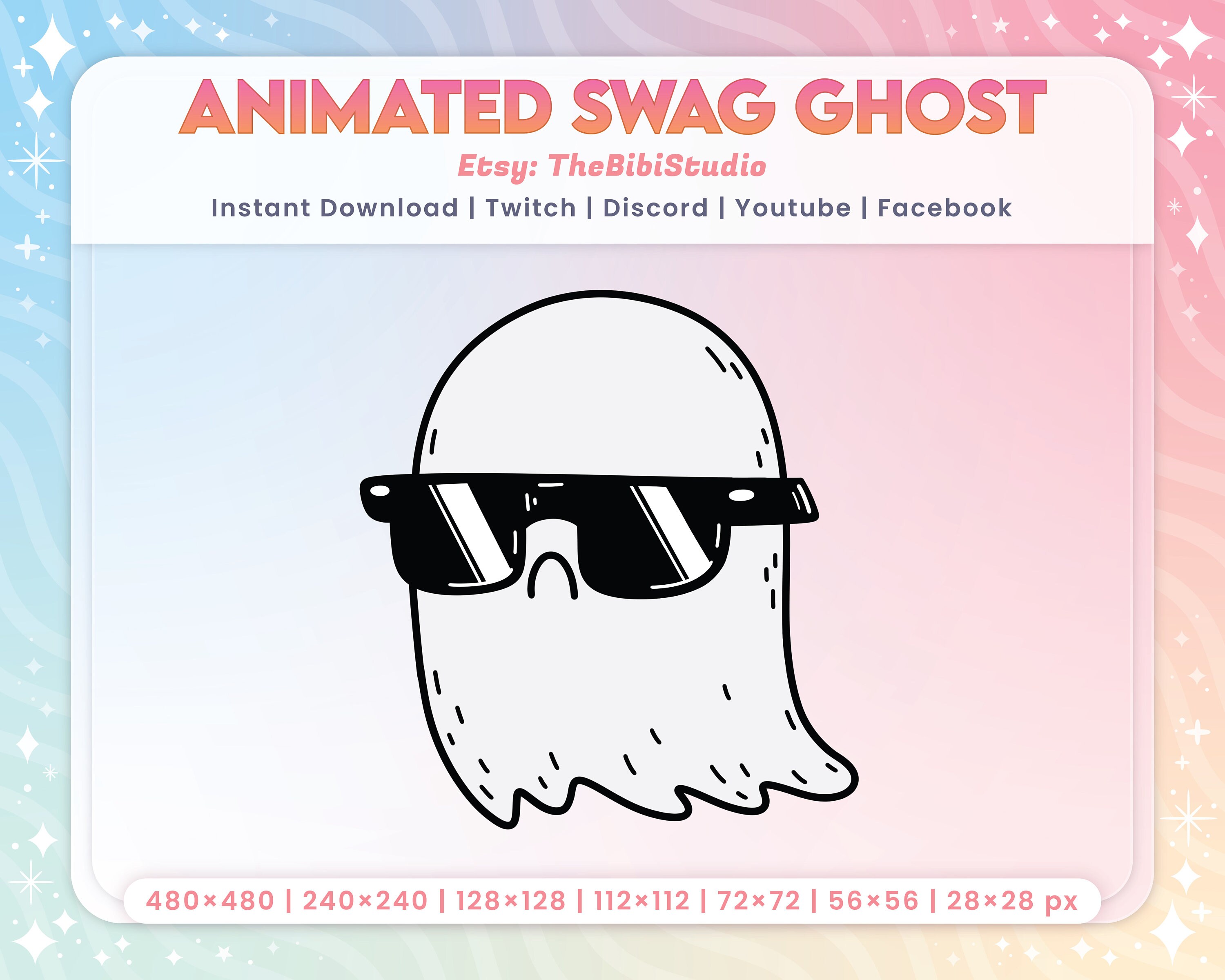 Animated Swag Ghost Emote | Twitch Emote | Discord Emote | Youtube ...
