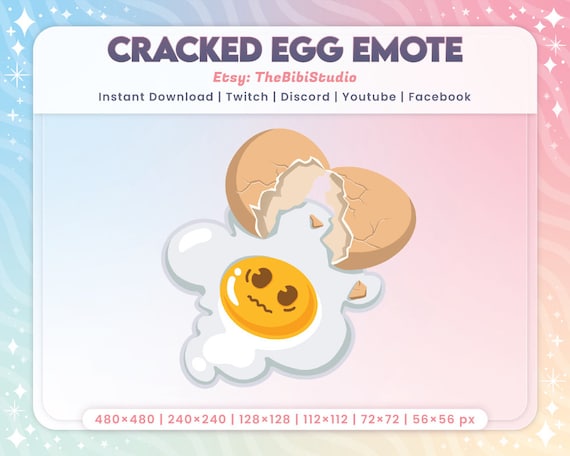 Cracked Egg Emote Twitch Emote Discord Emote Youtube - Etsy
