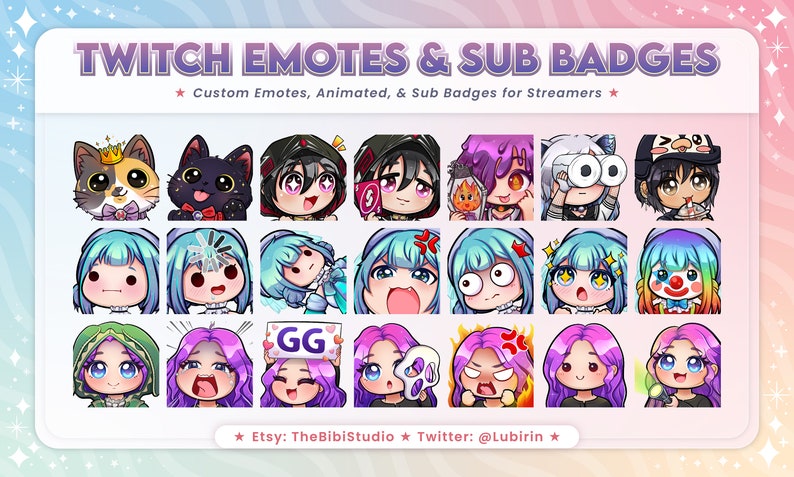 Custom Emotes for Streamer Custom Emojis & Stickers for - Etsy