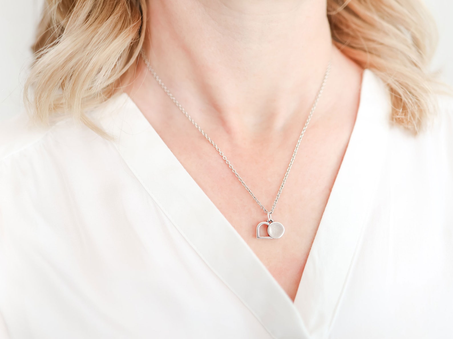 Modern EMPTY TOMB Necklace in Sterling Silver or Gold Overlay - Etsy