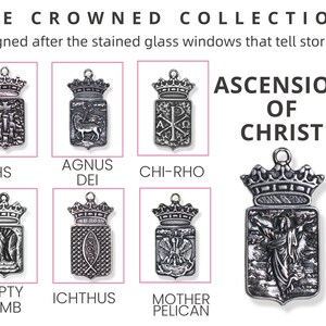 Jesus Necklace Sterling Silver Christ Necklace Gold Plated Ascension of ...