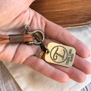 Engraved Keychain Set for Couple Farm and Ranch Gift Leather Keychain ...
