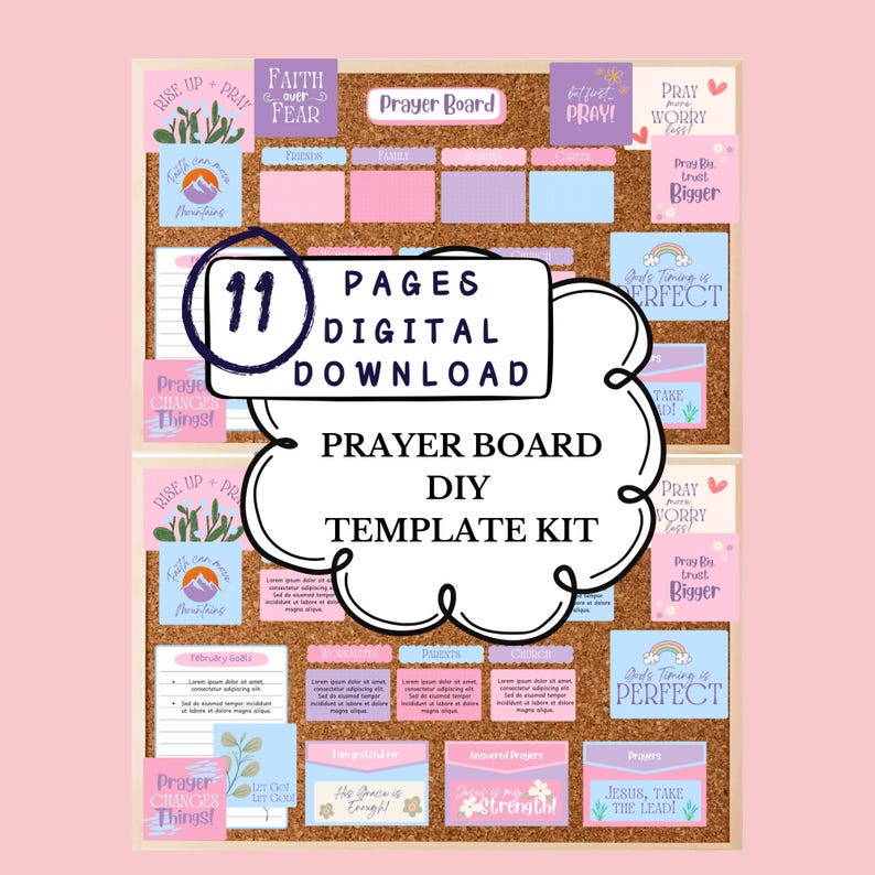 Creative Prayer Board Christian Women Digital Download Prayer Wall ...