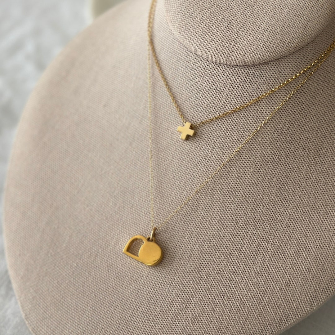 EMPTY TOMB Necklace and Cross Gift Set CHRISTIAN Hand Cast Open Tomb ...