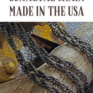 Gunmetal Rope Chain for Men Minimalist Black Jewelry Steel Substantial ...