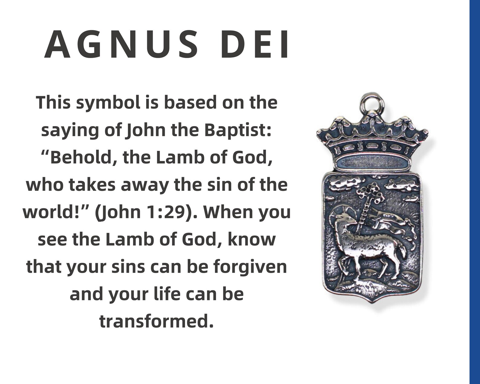 Lamb of God Agnus Dei CHRISTIAN Pendant Sterling Silver 14K or Gold ...
