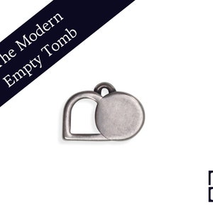 Modern EMPTY TOMB Necklace in Sterling Silver or Gold Overlay - Etsy