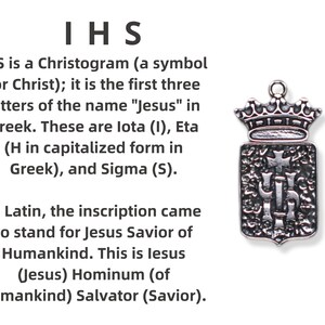 IHS Christian Necklace for Pastor Sterling Silver IHS Gift for Minister ...