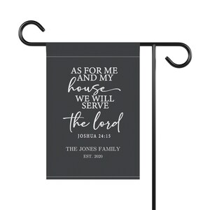 Personalized Bible Verse Yard Banner Christian Garden Flag New Home ...