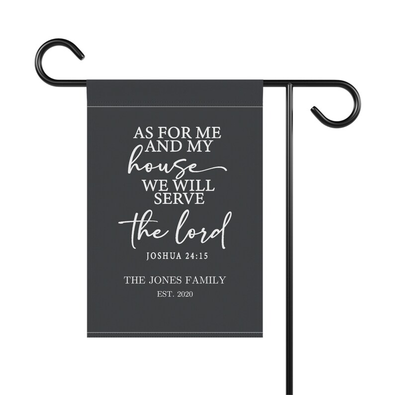 Personalized Bible Verse Yard Banner Christian Garden Flag New Home ...