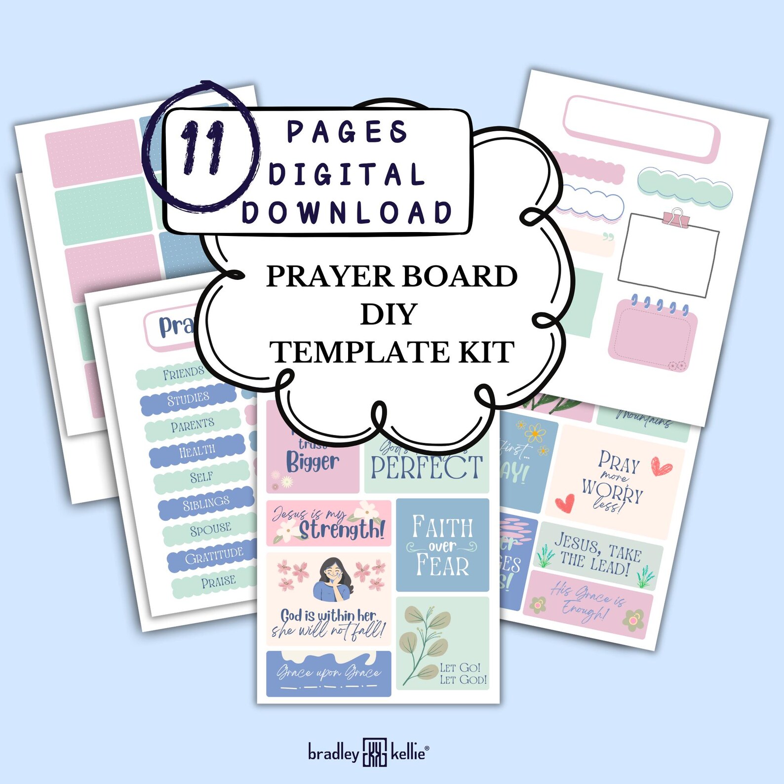 DIY Prayer Board Printable Prayer Room Template Instant Download ...