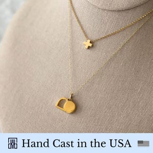 EMPTY TOMB Necklace and Cross Gift Set CHRISTIAN Hand Cast Open Tomb ...