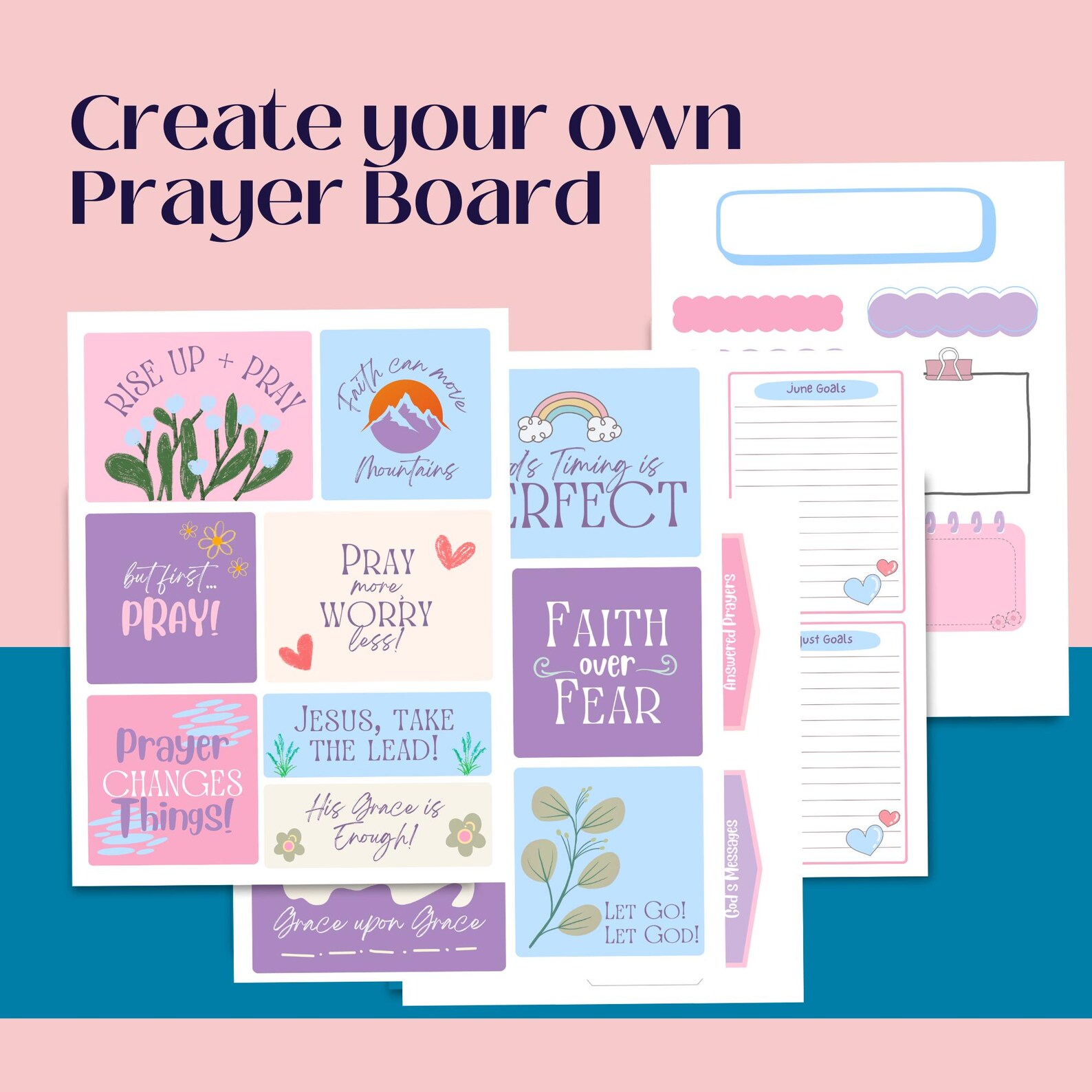 Creative Prayer Board Christian Women Digital Download Prayer Wall ...