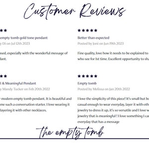 Modern EMPTY TOMB Necklace in Sterling Silver or Gold Overlay ...