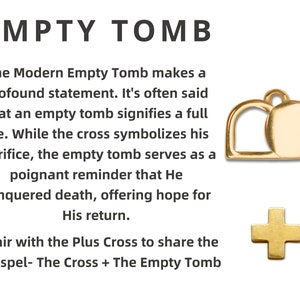 Empty Tomb Necklace Set in Sterling or Gold Overlay CHRISTIAN Open Tomb ...