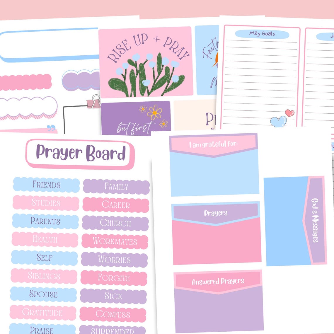 Creative Prayer Board Christian Women Digital Download Prayer Wall ...