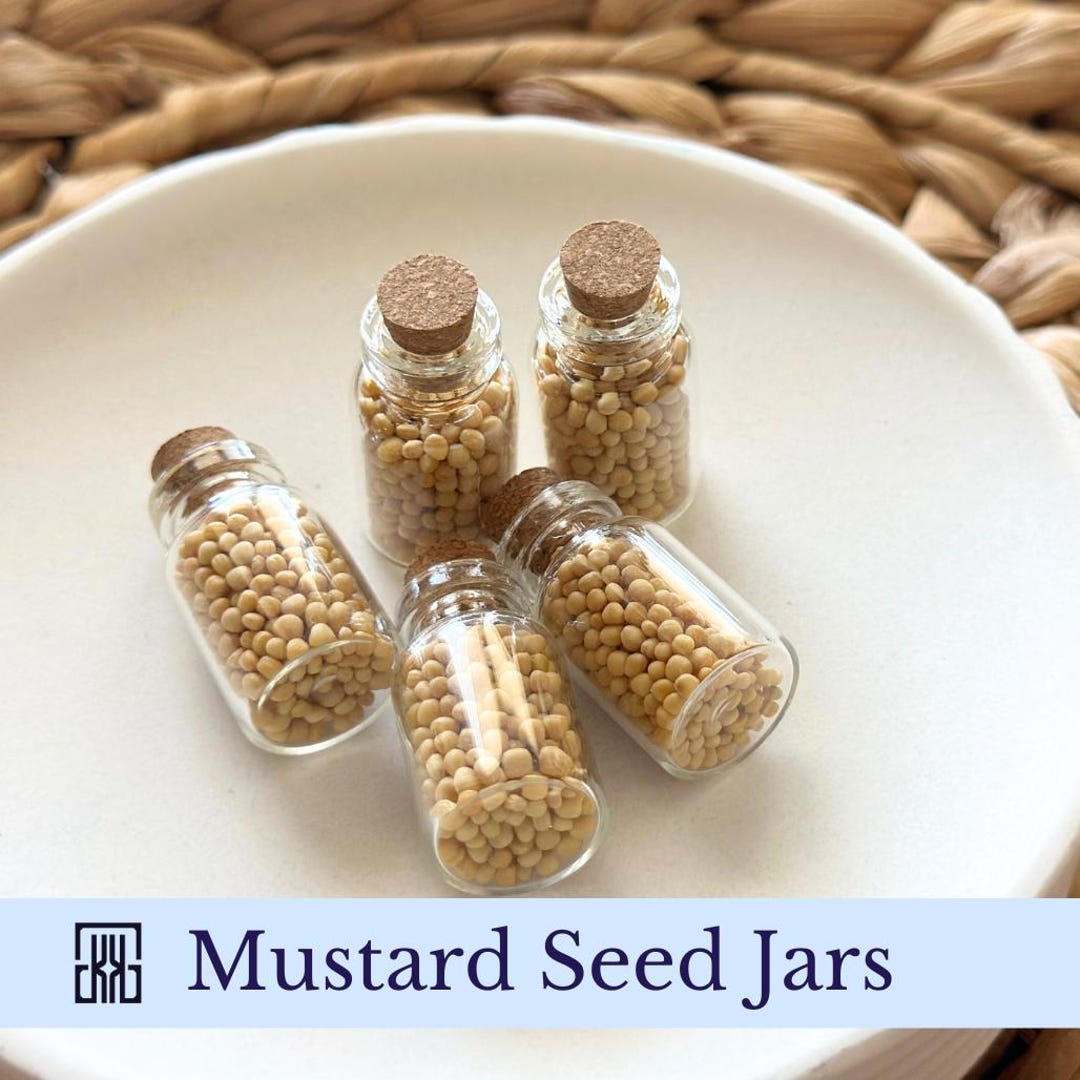 Christian Mustard Seed Jar Gospel Sharing Gift Mini Mustard Seed Jars ...