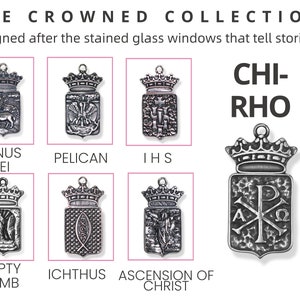 Chi Rho Christian Necklace Men's Gift Sterling Silver Jewelry Gold ...