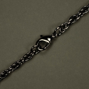 Gunmetal Rope Chain for Men Minimalist Black Jewelry Steel Substantial ...