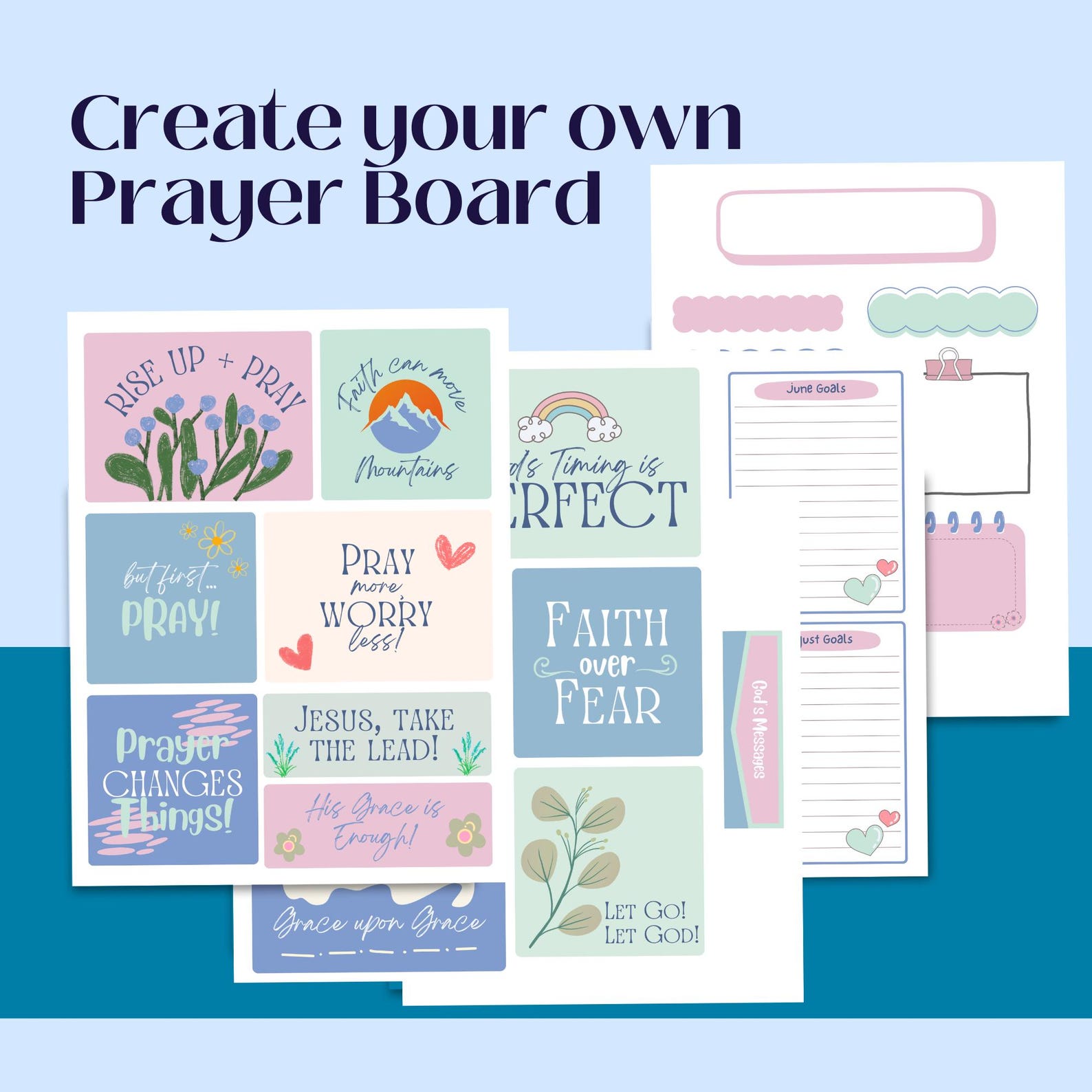 DIY Prayer Board Printable Prayer Room Template Instant Download ...