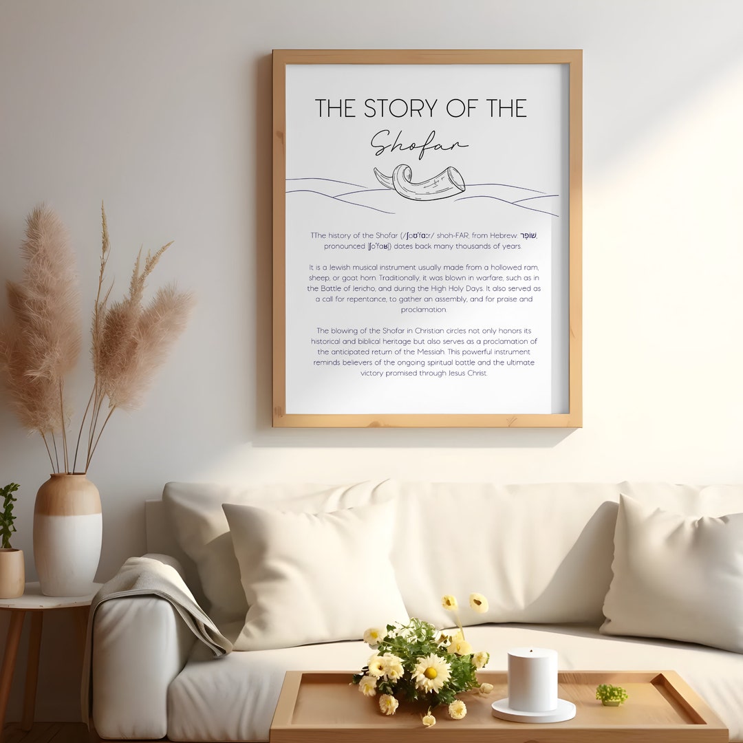 Shofar Wall Art Faith Home Decor Messianic Decor Digital Art for Home ...