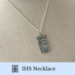 IHS Christian Necklace for Pastor Sterling Silver IHS Gift for Minister ...